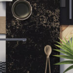 5100 Vanilla Noir: Black Quartz Countertop | Caesarstone US